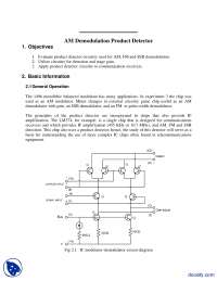 AM Demodulation Product Detector Part 1-Communication Systems-Lab Mannual - Docsity