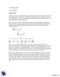What is LOD-Medical Genetics-Lecture Handout - Docsity