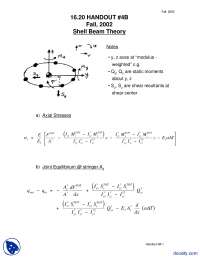 Shell Beam Theory-Material and Structures-Lectrue Handout - Docsity