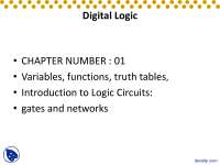 Digital Logic-Digital Logic Design-Lecture Slides | Slides Digital Logic Design and Programming ...