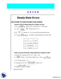 Steady State Errors-Control Systems-Lecture Handout - Docsity