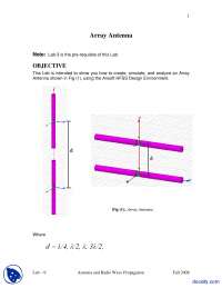 Array Antenna-Antenna Design and Theory-Lab Mannual - Docsity