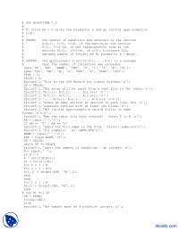 SOR Algorithm-Numerical Analysis-MATLAB Code - Docsity