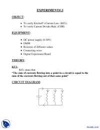 KCL-Physics-Lab Report - Docsity