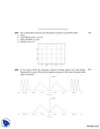 Pole Zeros and Z Transform-Signals and Systems-Exam Paper - Docsity