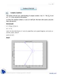 Complex Numbers Part 1-Signals and Systems-Lab Mannual - Docsity