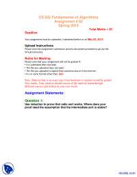 Radix Sort Proof-Theory of Automata-Assignment - Docsity