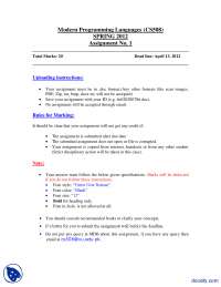 Paradigms, Factors and Techniques-Modern Programming Languages-Assignment - Docsity