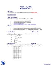 K Map, Sum of Products, Product of Sums-Computer Architecture and Assembly Language-Assignment ...