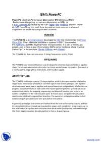 IBM’s PowerPC-Assembly Language, Microprocessors and Computer Architecture-Assignment - Docsity