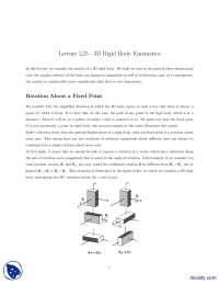 3D Rigid Body Kinematics-Classical Mechanics-Lecture Handout - Docsity