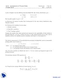 Exercises for Fluid Dynamics (Engineering) Free Online as PDF | Docsity