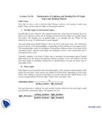 Mathematics Of Lighting And Shading Part 2-Computer Graphics-Lecture ...