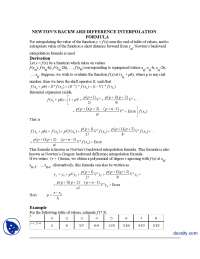 Newton’s Backward Difference Interpolation Formla-Numerical Analysis-Lecture Handouts | Lecture ...