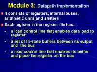 Datapath Implementation-Advance Computer Architecture-Lecture Slides - Docsity