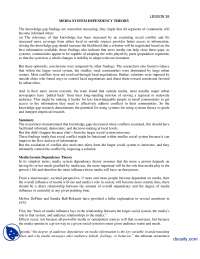 Media System Dependency Theory-Theories of Communication-Handouts - Docsity
