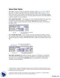 About Data Tables-Engineering Economics-Lecture Handout - Docsity