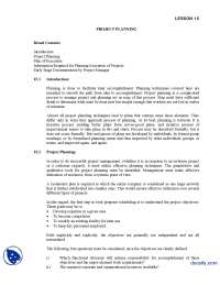 Project Planning-Project Managment-Handouts - Docsity