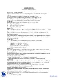 Relations and Functions-Discrete Mathematics-Lecture Handout - Docsity