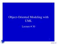 Object Oriented Modeling with UML-Software Requirement-Lecture Slides ...