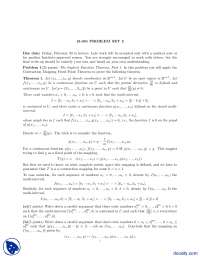 Problem Set 2, Contraction Mapping Fixed Point Theorem, Implicit Function Theorem-Differential ...