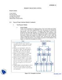 Project Selection 2-Project Managment-Handouts - Docsity