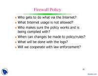 Firewalls Part 2-Computer Network Security-Lecture Slides - Docsity
