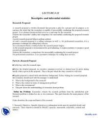 Descriptive and Inferential Statistics-Marketing Research-Lecture ...