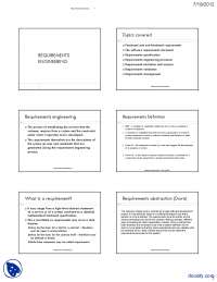 Requirements Engineering-Software Engineering-Lecture Slides - Docsity