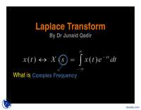 Laplace Transform Part 1-Signals and Systems-Lecture Handout - Docsity