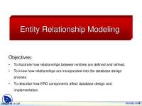 Entity Relationship Modeling-Object Oriented Analysis And Design-Lecture Slides - Docsity