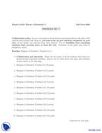 Collaboration Policy 2-Classical Physics-Assignments - Docsity