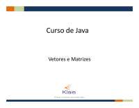 Vetores e Matrizes - Programação e JAVA - Docsity