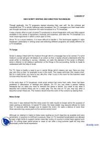 New Script Writing and Direction Tecniques-Introduction to Broadcasting-Lecture Handout - Docsity