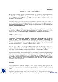 Current Affairs (2)-Introduction to Broadcasting-Lecture Handout - Docsity