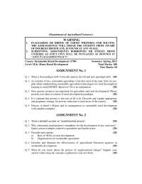 Role of NGOs, Transformation Process-Sustainable Rural Development-Assignment | Exercises ...