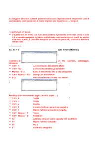Comandi veloci di Excel - Informatica - Docsity