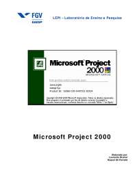 Microsoft Project 2000 - Apostila MS Project - Docsity