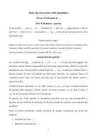 Atto di querela - Docsity