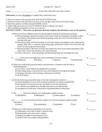 Midterm Exam Questions - Physics Geology | GEOL 101 - Docsity