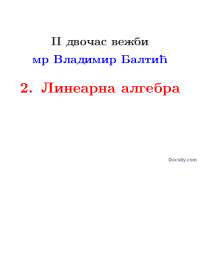 Linearna algebra-Slajdovi-Matematika 1-FON 01 | Slajdovi' predlog Matematika - Docsity