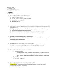 Exam 2 Study Guide - General Biology | BIOL 1001 - Docsity