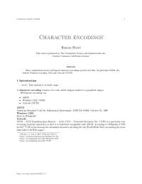 Character encodings, college study notes - The default windows encoding ...