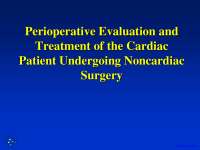 Perioperative Evaluation Part 1 - Anesthesia - Lecture Slides - Docsity