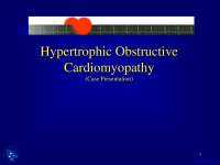 Hypertrophic Obstructive Cardiomyopathy - Anesthesia - Lecture Slides ...