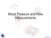 Blood Pressure and Flow Measurements - Cardiology - Lecture Slides ...