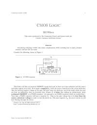 Cmos logic, college study notes - Introducing technology cmos - Docsity