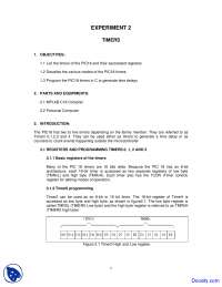 Timers - Microprocessor Interfacing - Lab Manunal - Docsity