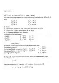 Esercizi di idrostatica - Docsity