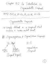 Chapter 15 Notes - Elementary Organic Chemistry II | CH 232 - Docsity